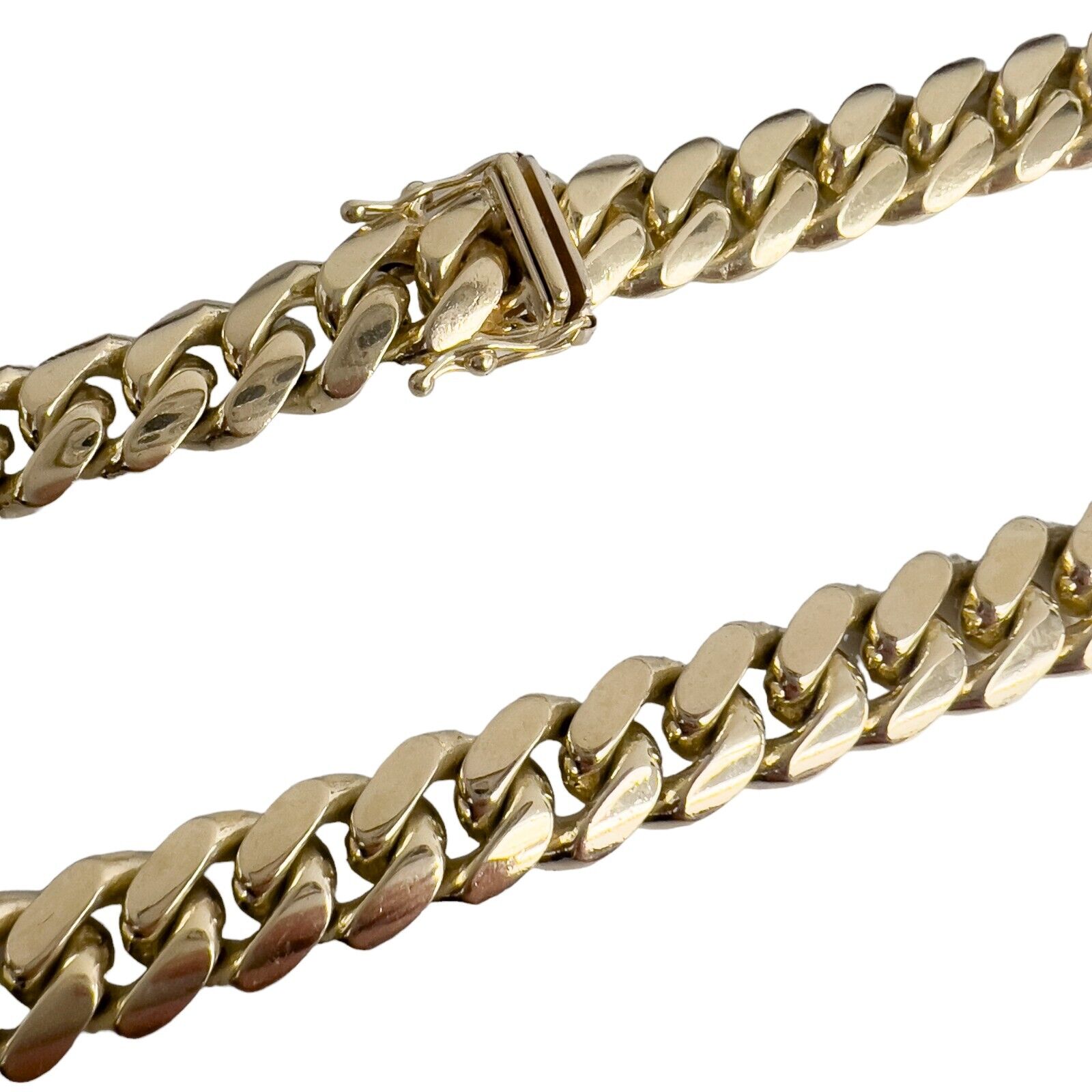 14k Yellow Gold Miami Cuban Curb Link 9.30mm Chain Necklace 14k Yellow Gold Miami Cuban Curb Link 9.30mm Chain Necklace